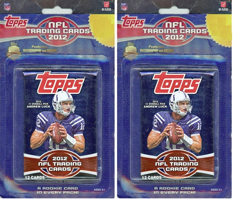 2012 Topps *Blister* Football Trading Cards Unopened Sealed Blister Pa ...